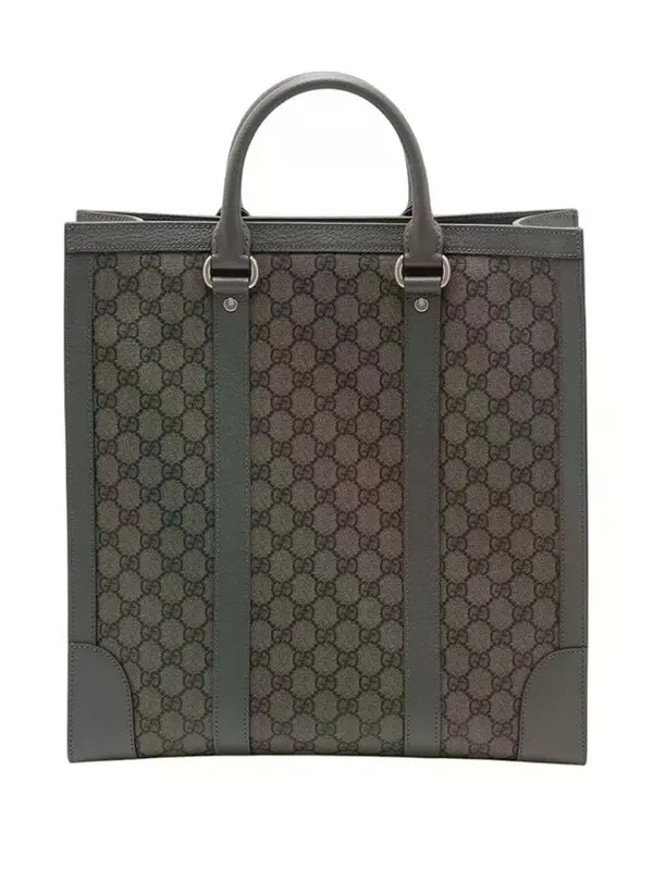 Gucci Gg Supreme Ophidia Vertical Tote Satchel - Grey