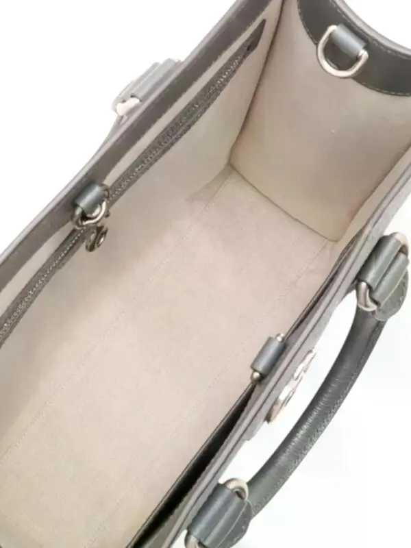 Gucci Gg Supreme Ophidia Vertical Tote Satchel - Grey