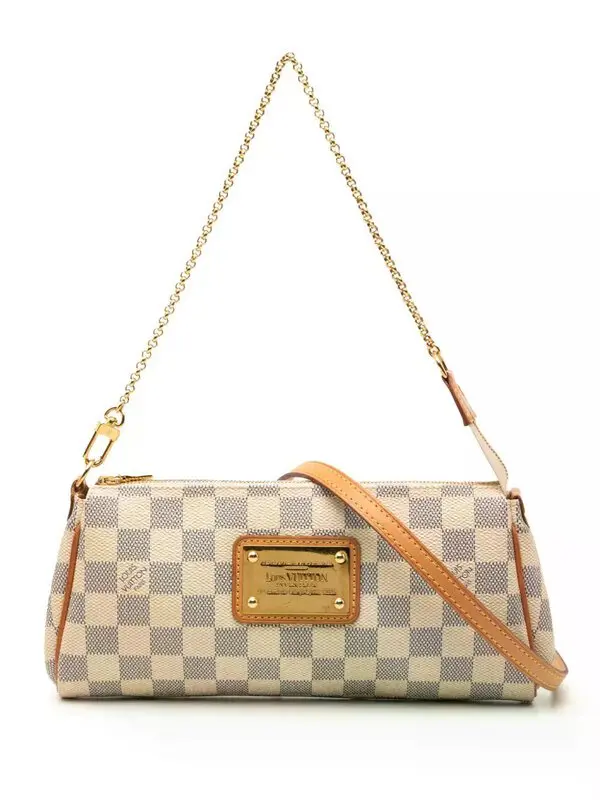 LOUIS VUITTON 2012 Damier Azur Eva Satchel - White