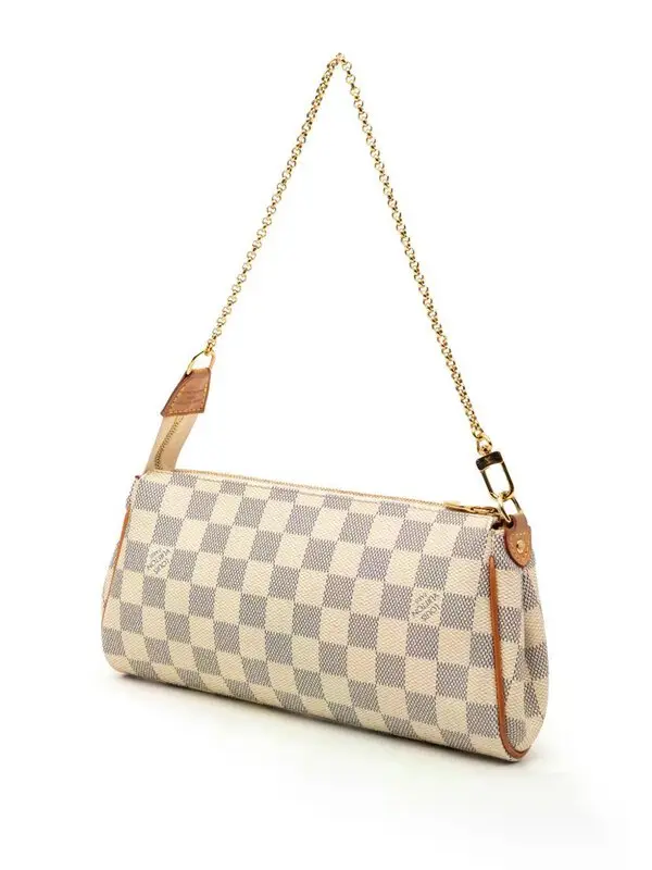 LOUIS VUITTON 2012 Damier Azur Eva Satchel - White