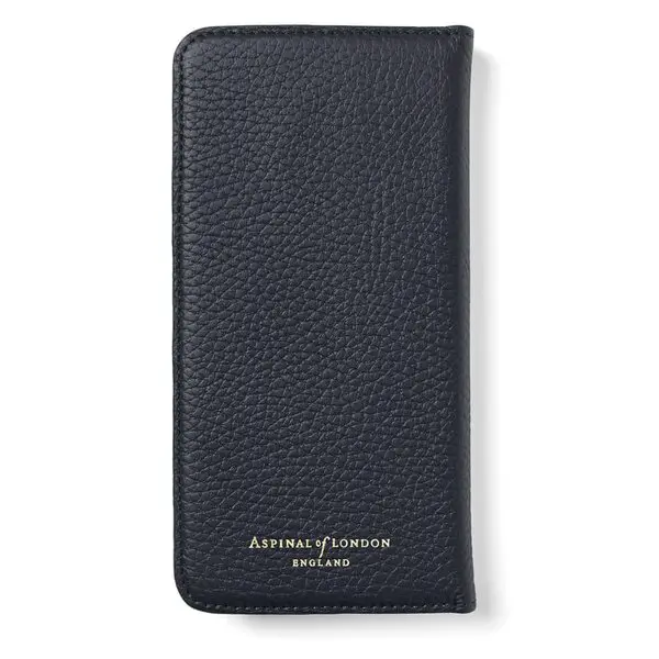 ASPINAL OF LONDON Iphone 16 Pro Max Magnetic Card Case In Pebble - Navy