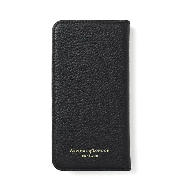 ASPINAL OF LONDON Iphone 16 Pro Magnetic Card Case In Pebble - Black