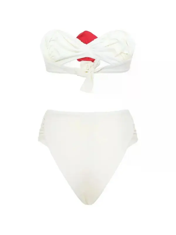 LA REVECHE Derya Floral-appliqué Bikini