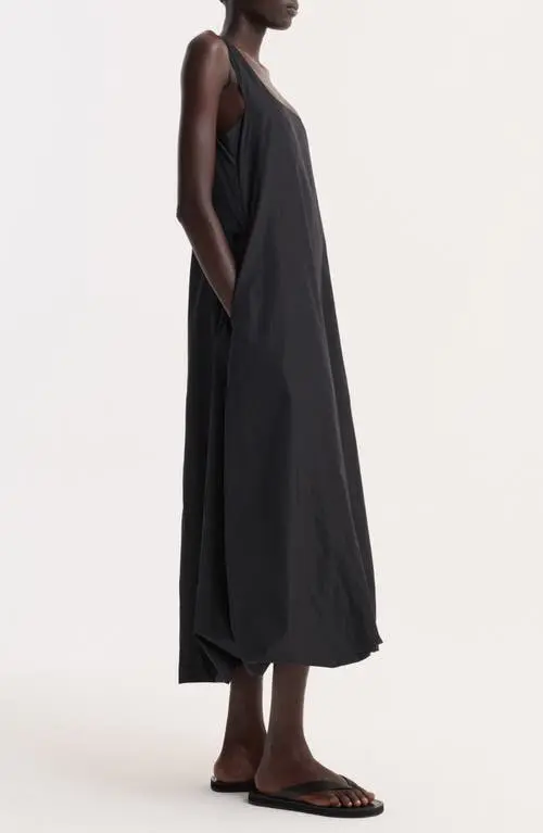 RÓHE Balloon Hem Technical Taffeta Midi Dress