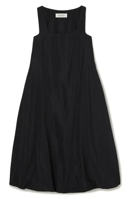 RÓHE Balloon Hem Technical Taffeta Midi Dress
