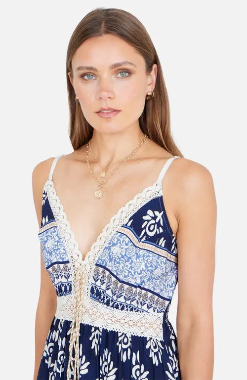 YUMI Paisley Print Midi Sun Dress