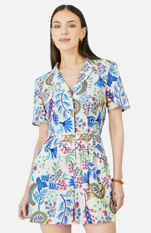 YUMI Paisley Retro Print Playsuit - Multi