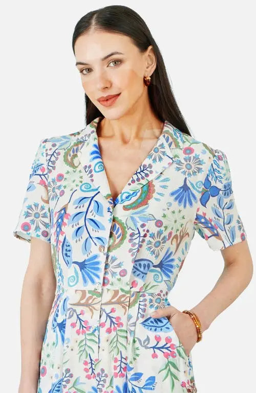 YUMI Paisley Retro Print Playsuit - Multi