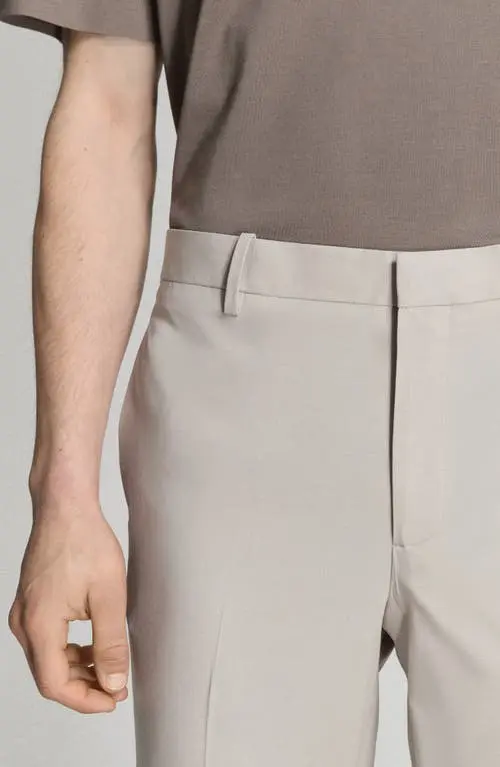 Mango Super Slim Fit Stretch Suit Pants - Ecru