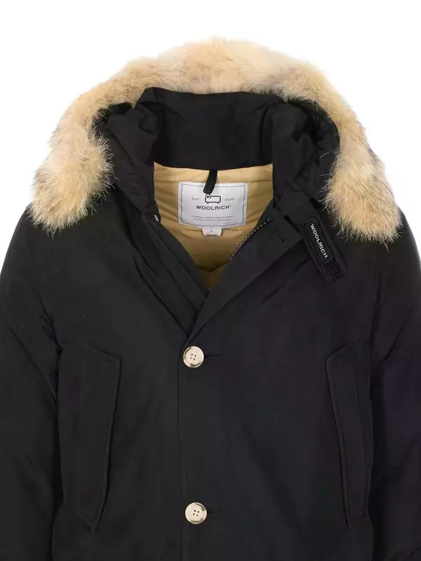 Woolrich Fur-trim Padded Coat - Black