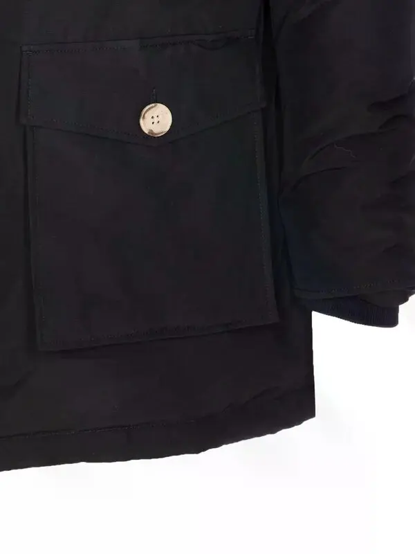 Woolrich Fur-trim Padded Coat - Black