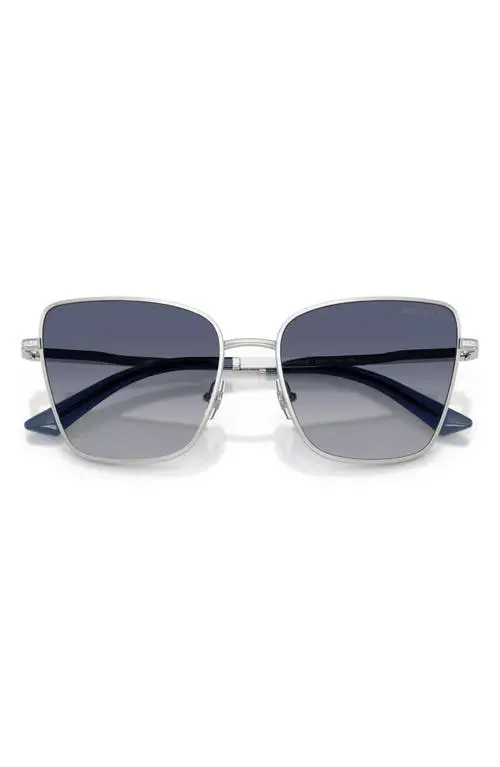 JIMMY CHOO 55mm Square Sunglasses - Silver/gradient Blue