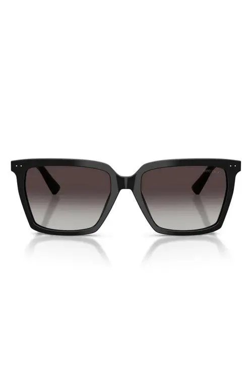 JIMMY CHOO 55mm Square Sunglasses - Black/gradient Gray