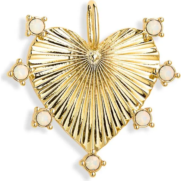 THE SIS KISS Grove Heart Charm - Gold