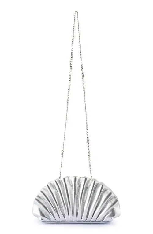 OLGA BERG Hollie Pleated Faux Leather Frame Clutch
