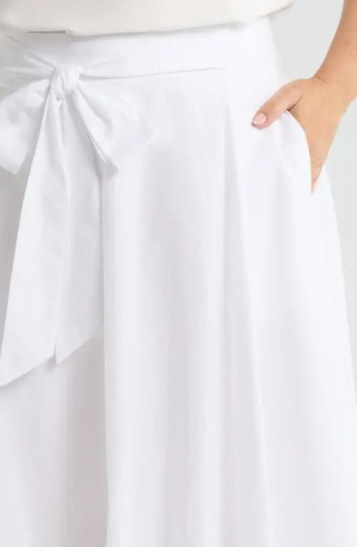 TAHARI ASL Tie-waist Flared Midi Skirt
