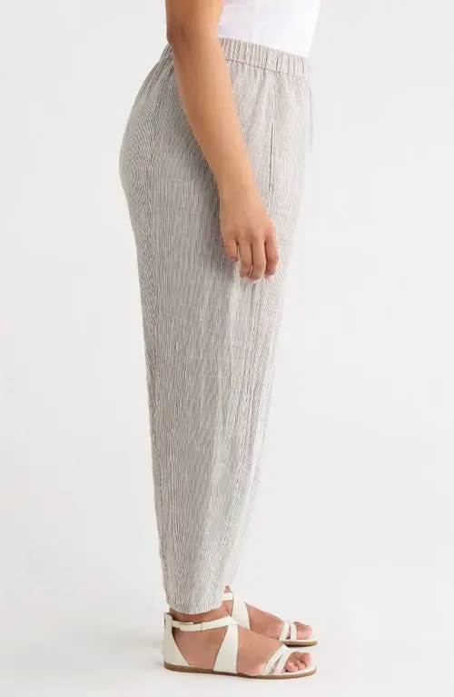 Eileen Fisher Ankle Length Linen-blend Lantern Pants - Wren