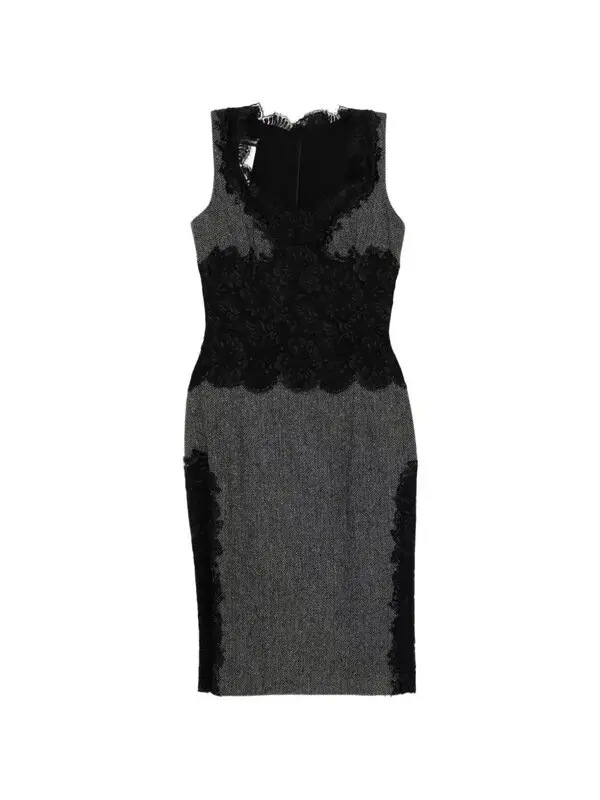 Dolce & Gabbana Herringbone Laced Dress