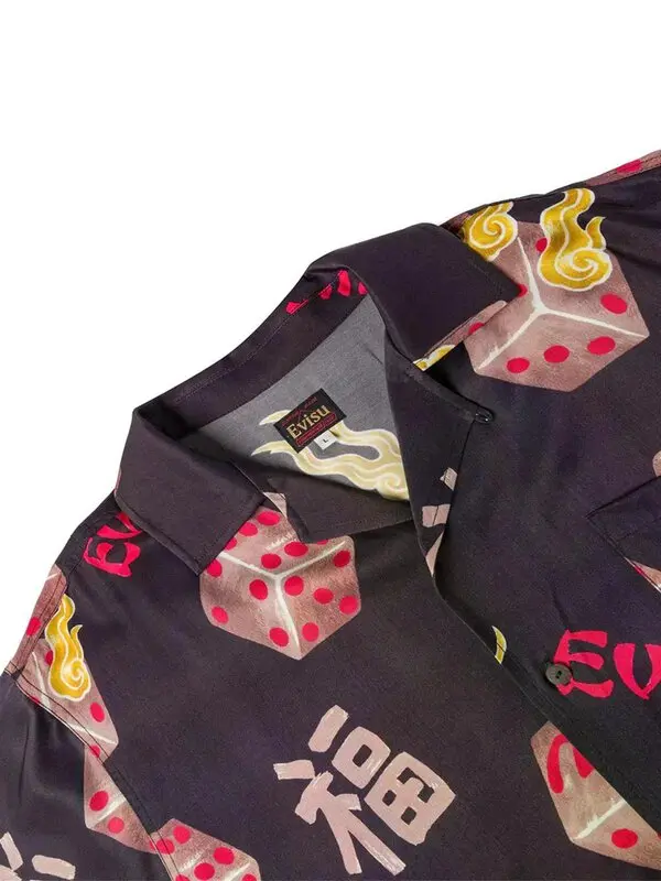 EVISU Dice-print Short-sleeve Shirt