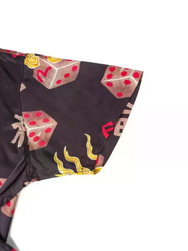 EVISU Dice-print Short-sleeve Shirt
