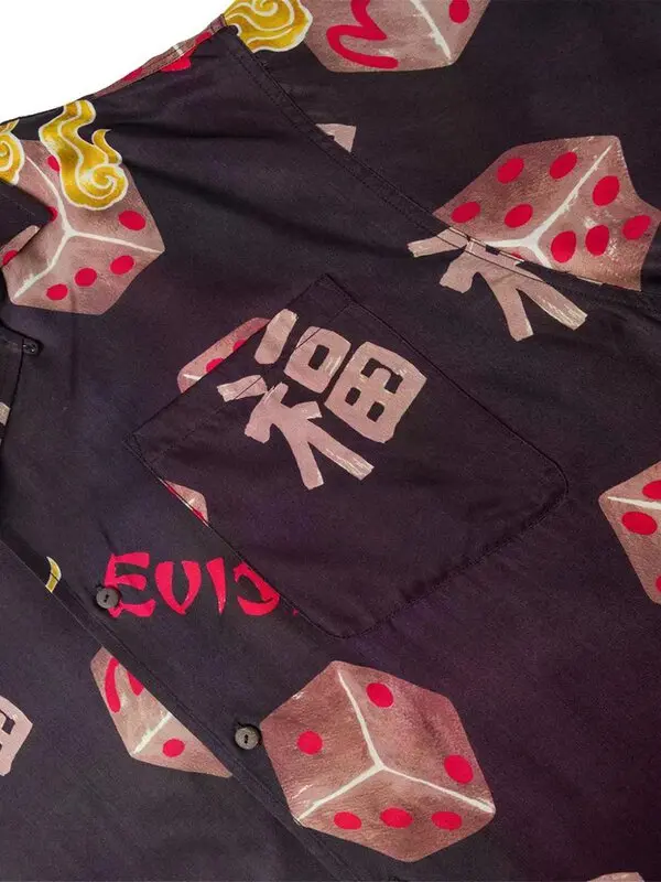 EVISU Dice-print Short-sleeve Shirt