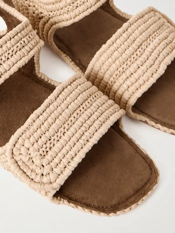 Khaite Boden Raffia Sandals - Neutrals