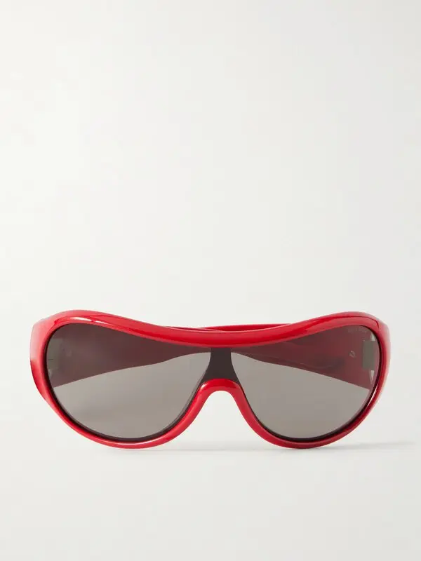Miu Miu Rounded-frame Acetate Sunglasses - Red