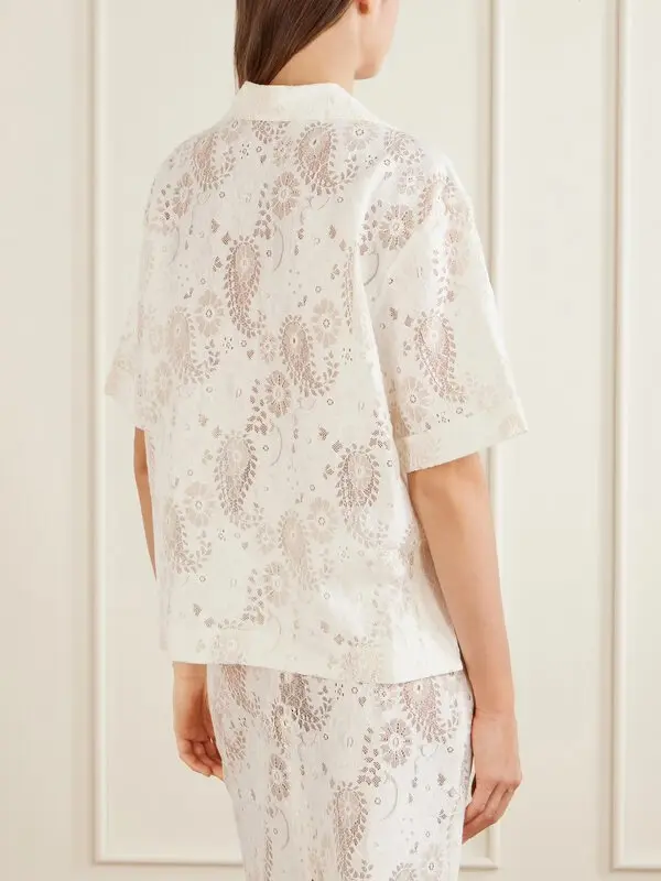 RÓHE Embroidered Linen-blend Shirt