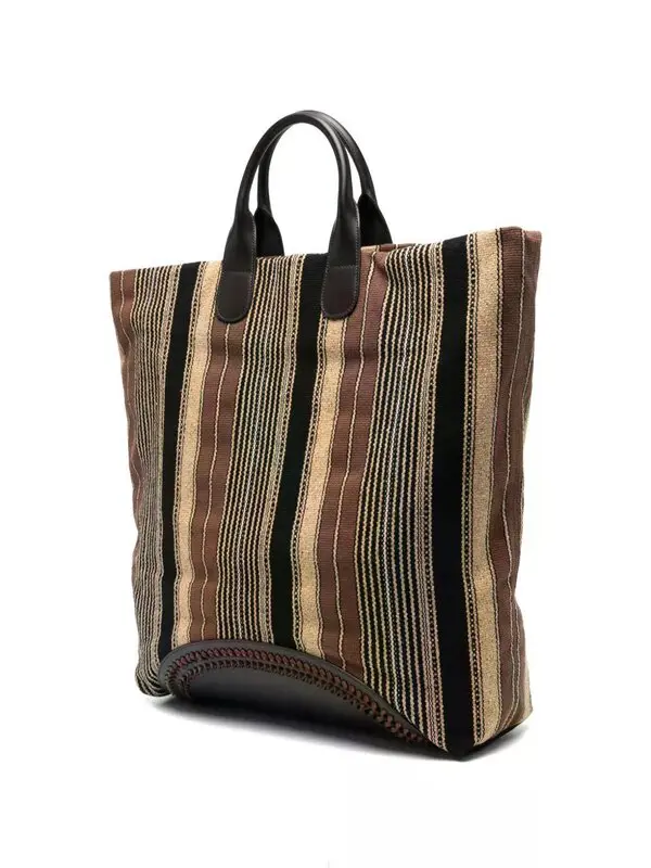 Emporio Armani Striped Pattern Tote Bag
