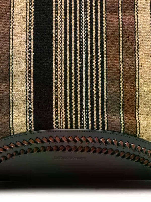 Emporio Armani Striped Pattern Tote Bag