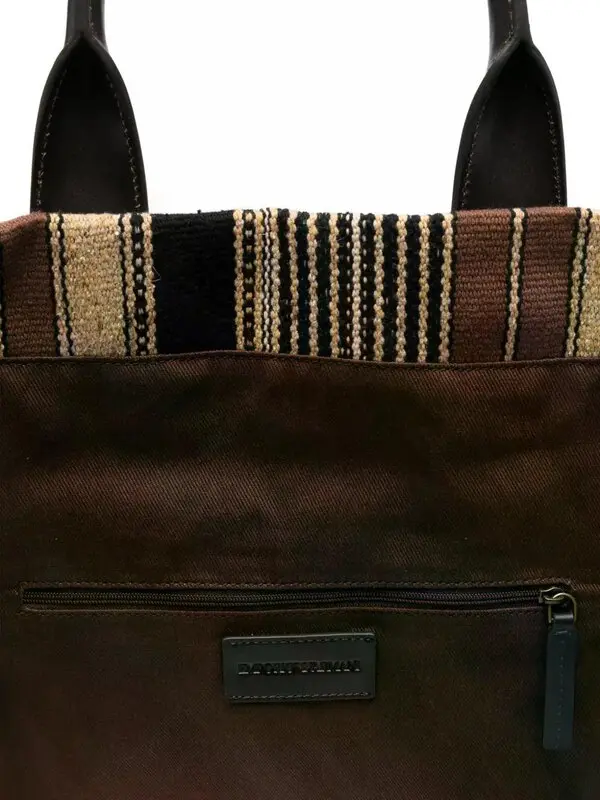 Emporio Armani Striped Pattern Tote Bag