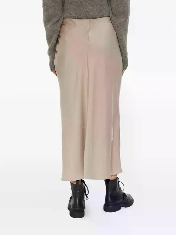 ALLSAINTS Alexia Ruched Drawstring Midi Skirt - Neutrals