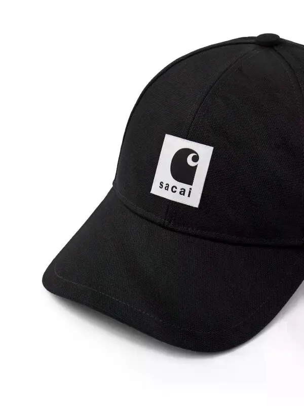 Carhartt Work In Progress X Sacai Logo Patch Cap - Black