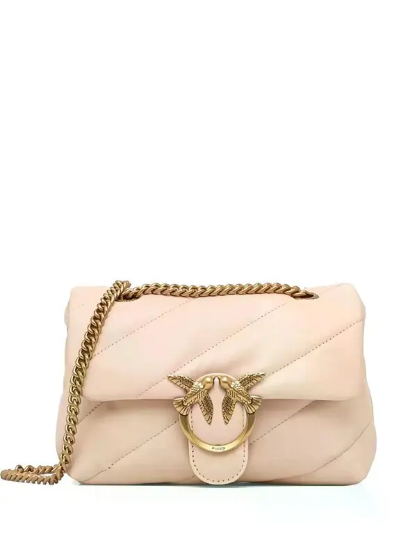 Pinko Small Love Quilted Shoulder Bag - Pink