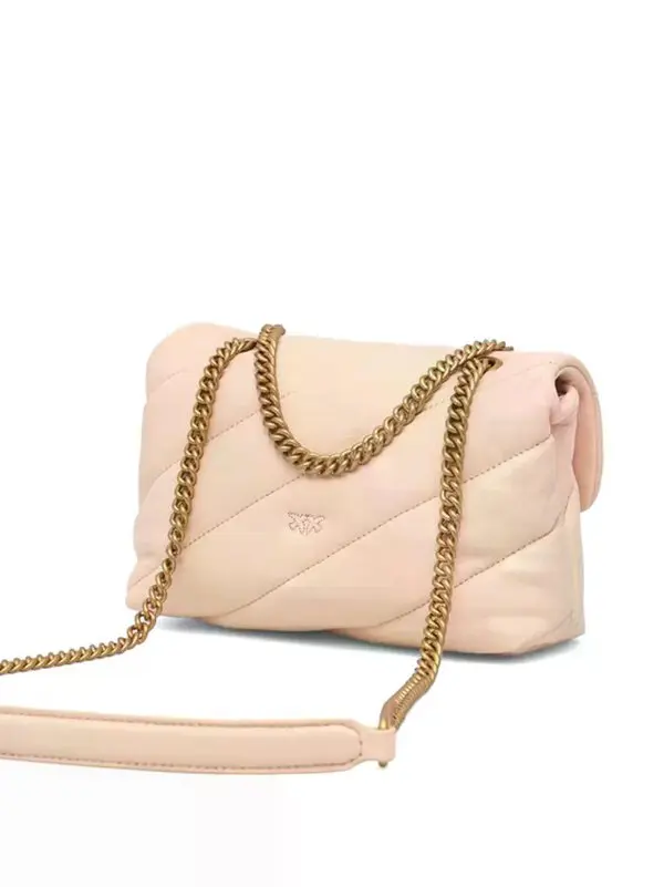 Pinko Small Love Quilted Shoulder Bag - Pink