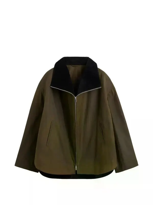 TOTEME Zip-fastening Jacket With Corduroy Collar - Brown