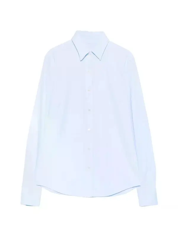 XACUS Sara Long-sleeve Button-down Shirt - Blue