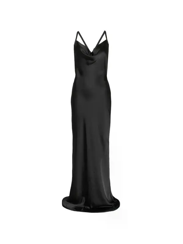 Norma Kamali Cross-back Bias-cut Maxi Dress