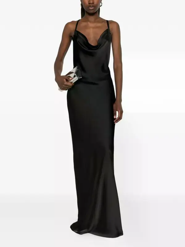 Norma Kamali Cross-back Bias-cut Maxi Dress