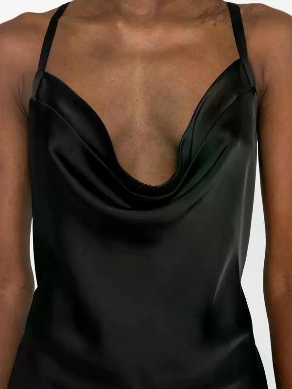 Norma Kamali Cross-back Bias-cut Maxi Dress