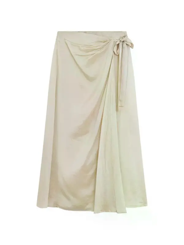 Aspesi Knot-tie Midi Skirt - Neutrals