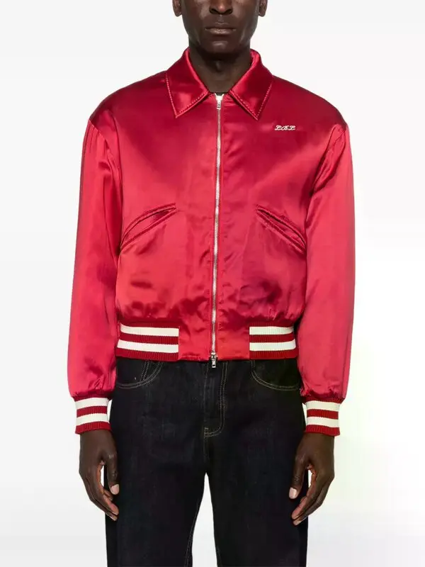 SECOND / LAYER Satin Bomber Jacket