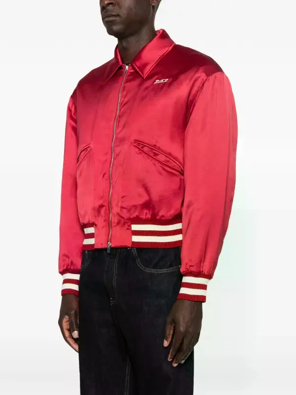 SECOND / LAYER Satin Bomber Jacket