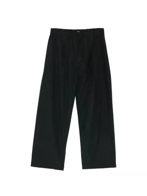 Apuntob Pleated Wide-leg Trousers - Black
