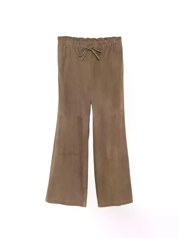 JAMES PERSE Suede Paperbag Trousers