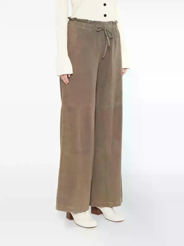 JAMES PERSE Suede Paperbag Trousers
