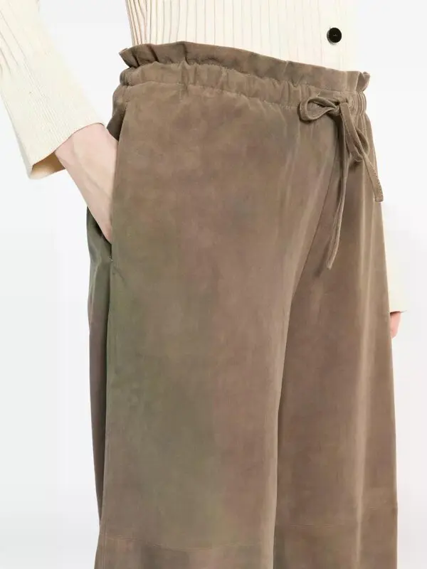 JAMES PERSE Suede Paperbag Trousers