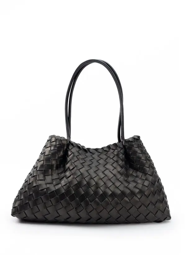 ELLEME Dimple Tote Medium Woven Leather