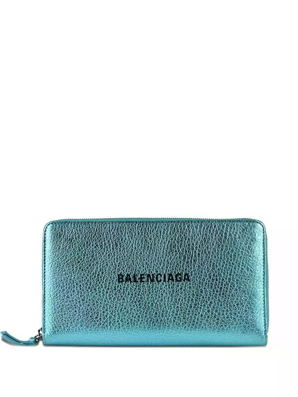 Balenciaga Logo-detail Wallet - Blue