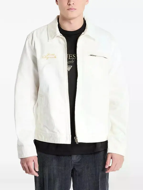 Guess Zip-up Embroidered Jacket